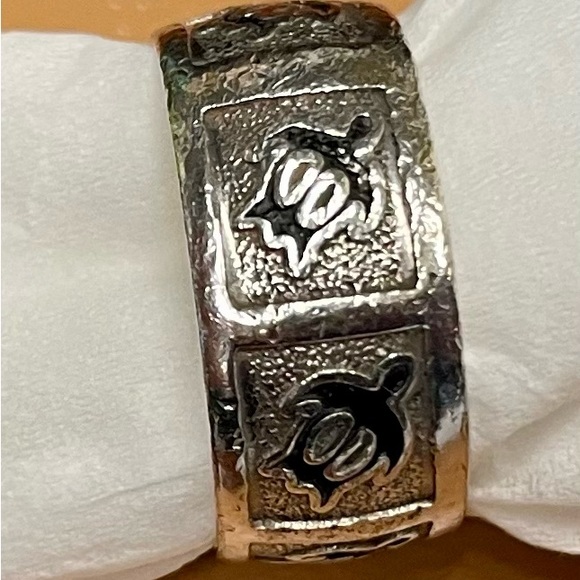 Jewelry | Hawaiian 925k Sterling Silver Black Honu Sea Turtle Wedding ...